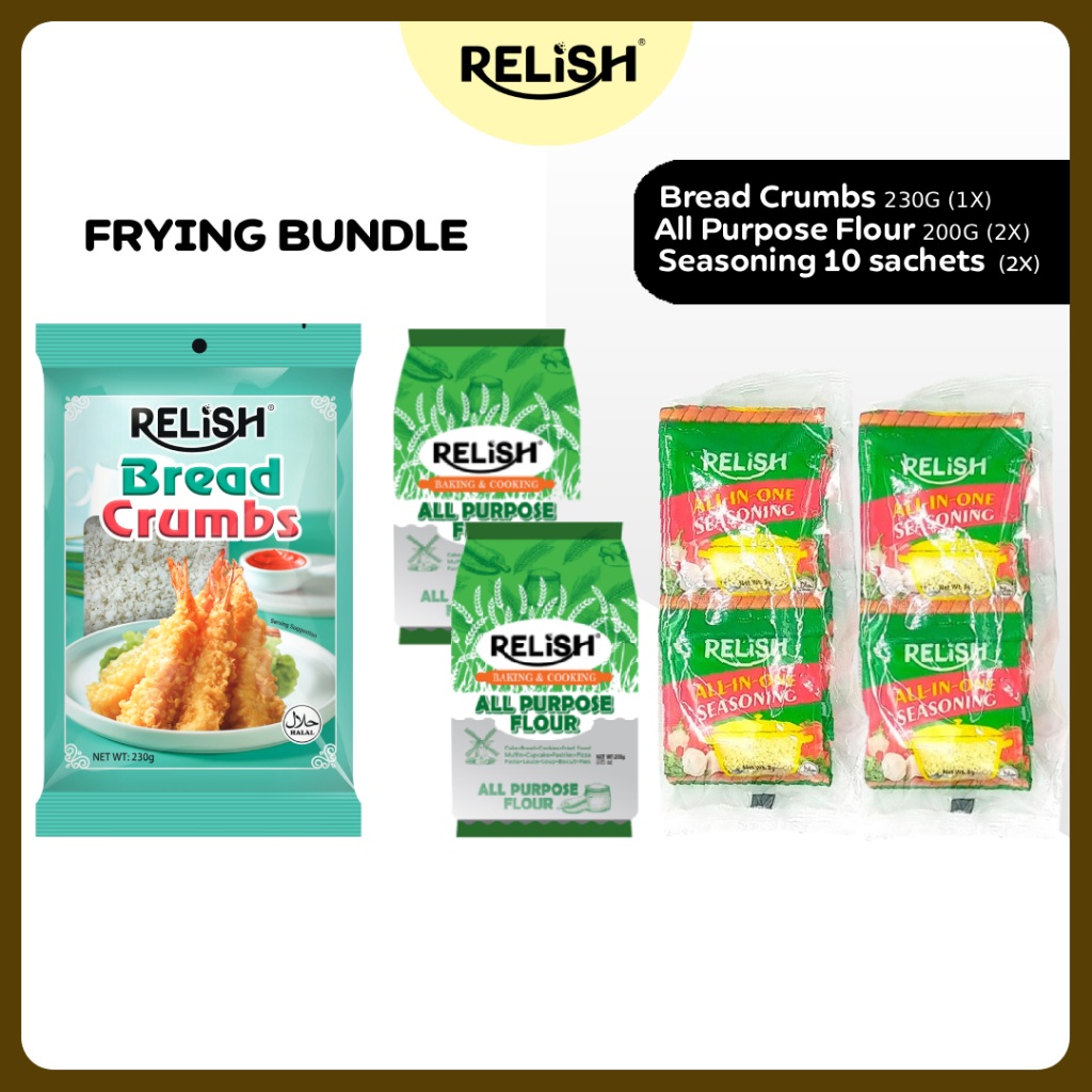 Relish Frying Bundle- Bread Crumbs 230g, All Purpose Flour, All in one ...