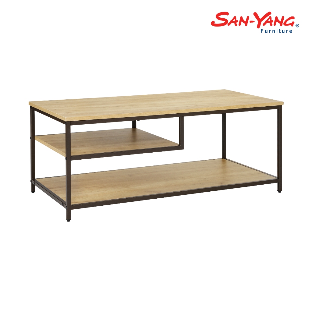 San-Yang Furniture Center Table Oak and Dark Brown 200347 | Shopee ...