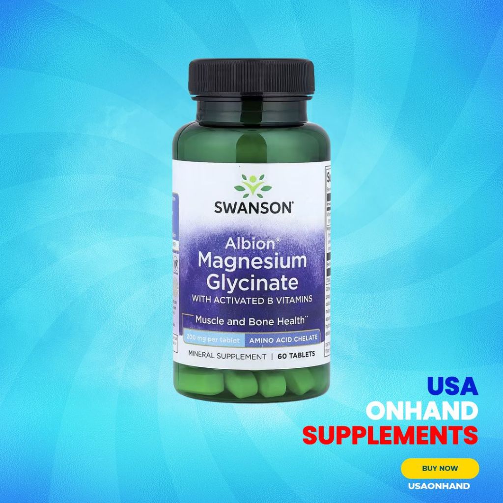 USA Onhand | Swanson, Albion Magnesium Glycinate, 60 Tablets ( High ...