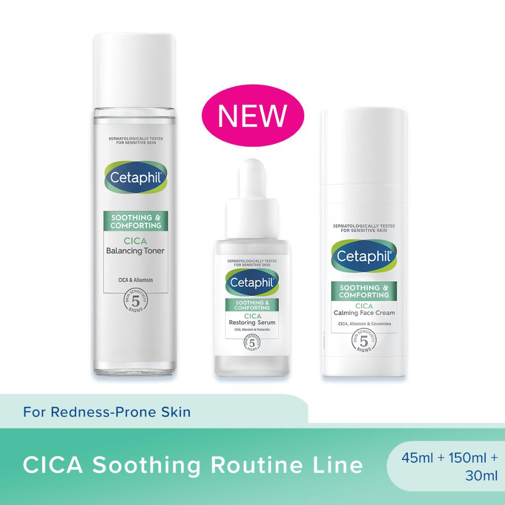 Cetaphil CICA Soothing Routine Line with Centella Asiatica, Allantoine ...