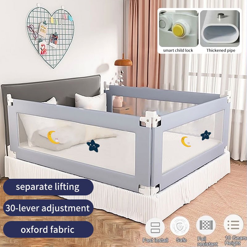 Bed Fence for Baby Rails For Queen/king Size Baby Slide Down Safety ...