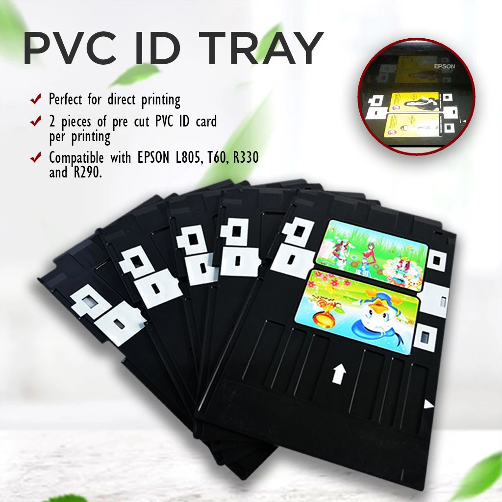 PVC ID tray for direct ID printing using PVC Pre-cut ID cards for EP ...