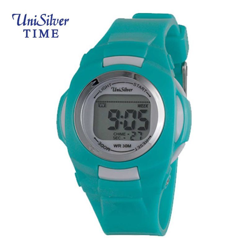 UniSilver TIME Champster Kid's Aqua Marine Digital Rubber Watch KW2204 ...