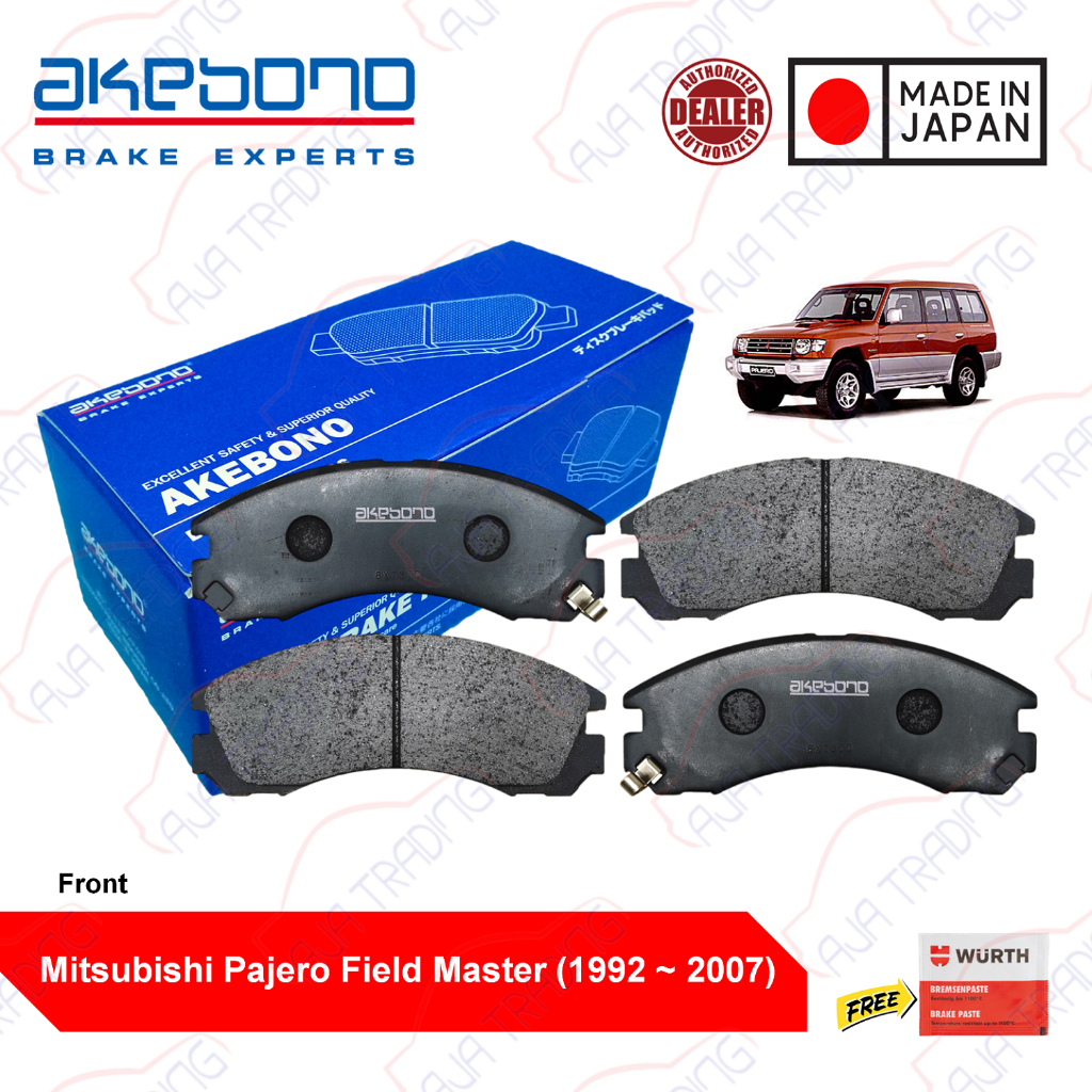 Genuine Akebono Front Brake Pads for Mitsubishi Pajero Field Master ...