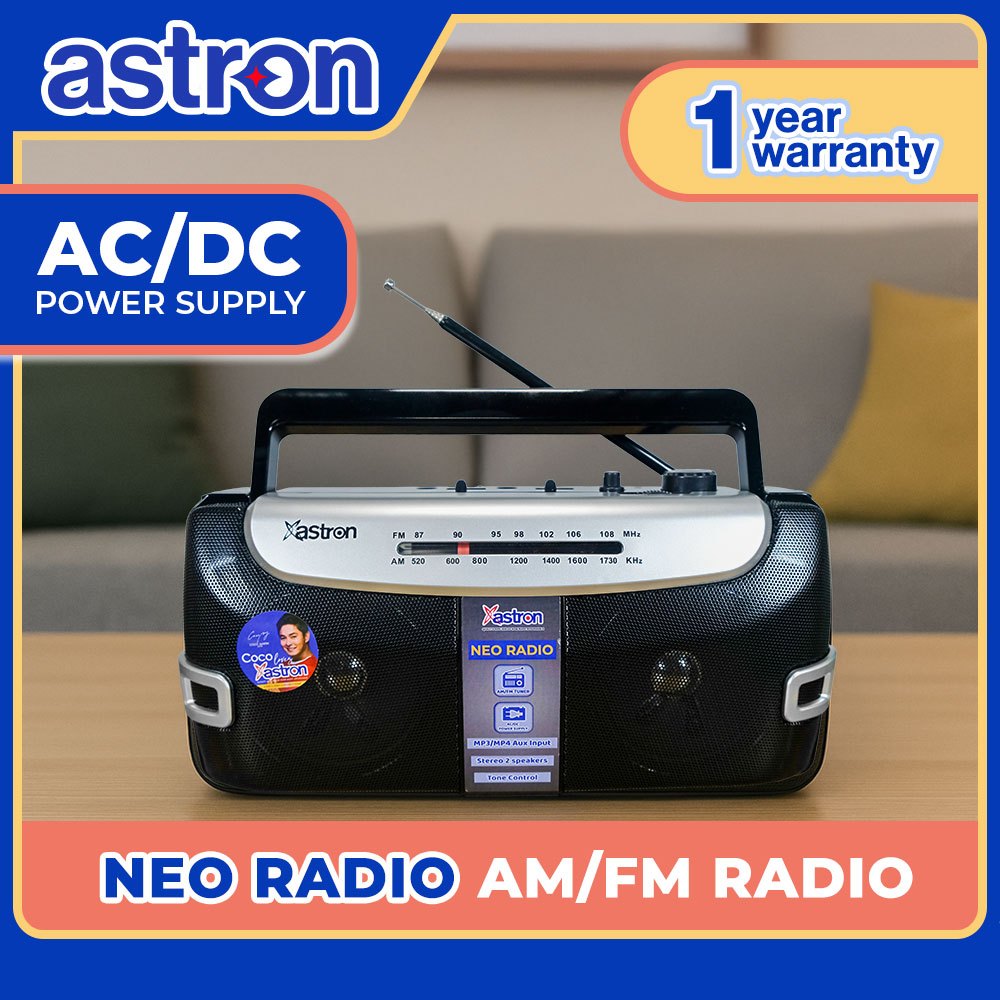 Astron NEO Radio | AM/FM Radio | Stereo 2 speakers | With tone control ...