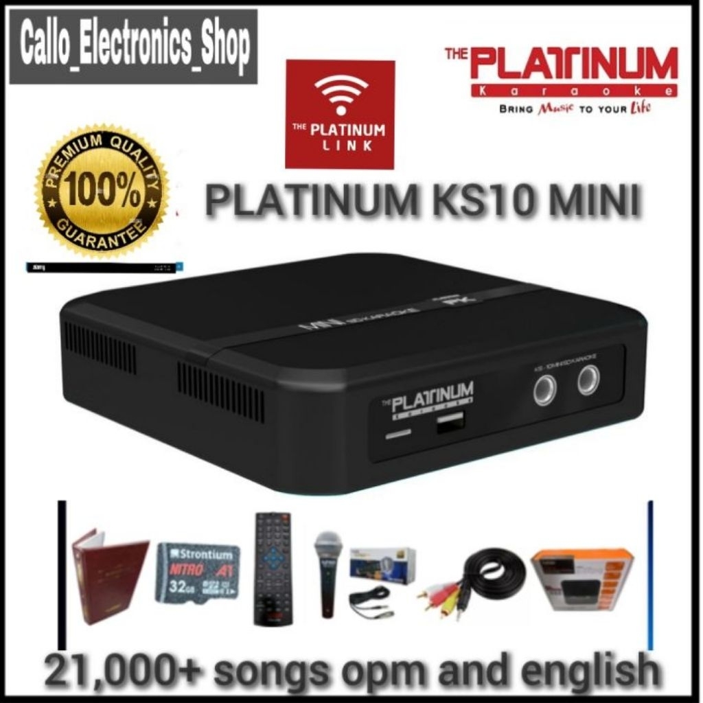 Platinum SD Card Karaoke Player KS-10 Mini SD 22,000 Songs OPM And ...