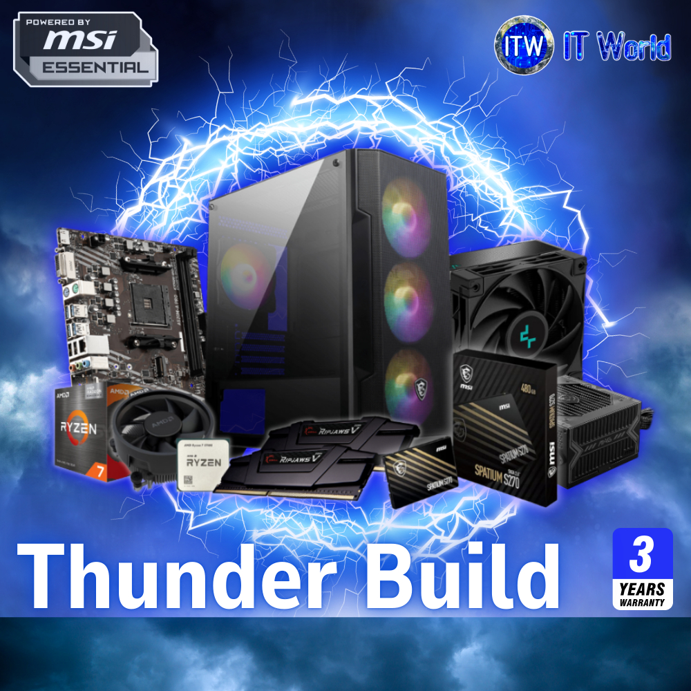 MSI Essential Thunder Build | Ryzen 7 5700G / 32GB RAM / 480GB SSD ...