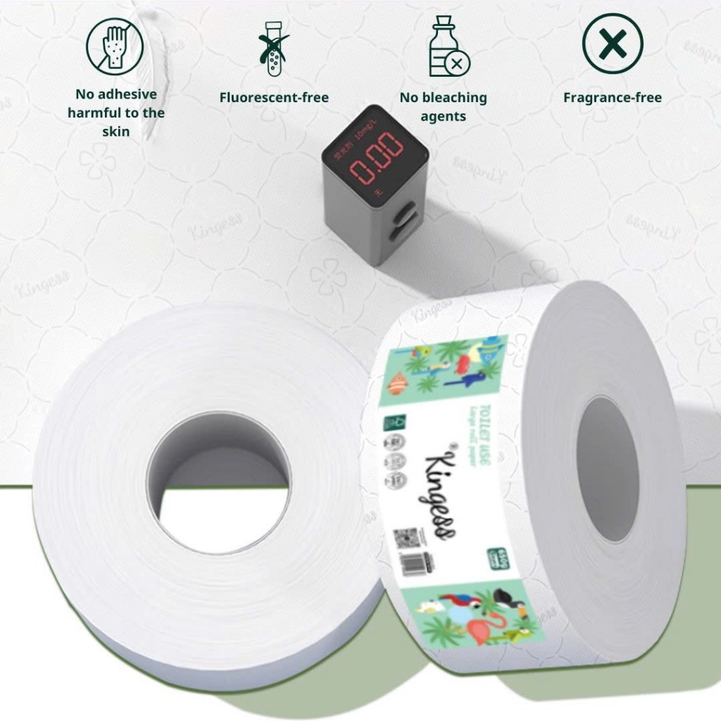 KINGESS Big Toilet Tissue Roll Toilet Paper 200 m 528g | Shopee Philippines