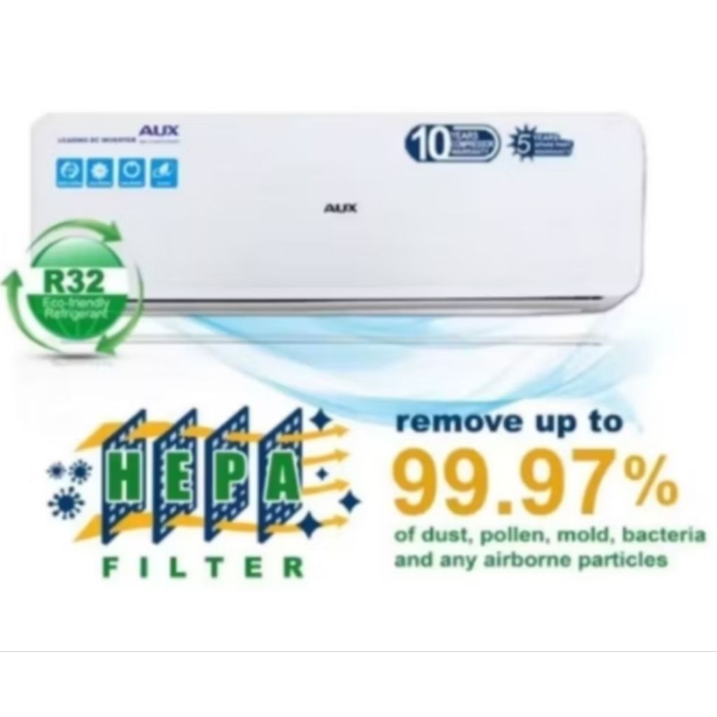 AUX PRIMA QCDI Series(Wi-Fi Ready)2.5HP TO 3HP FULL DC INVERTER SPLIT ...