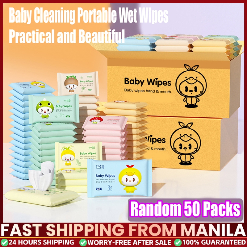 Soft Baby Wet Wipes Hand Mouth Cleaning Disposable High Quality Mini ...