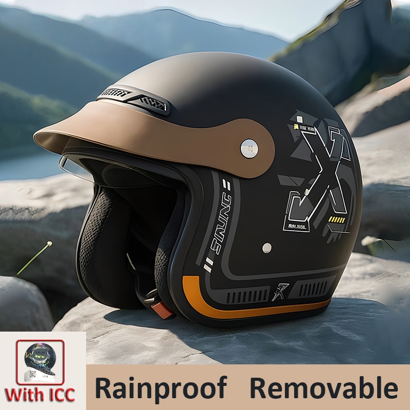 Anak Abs Material Removable Rainproof Open Face Helmet For Motorcycle ...