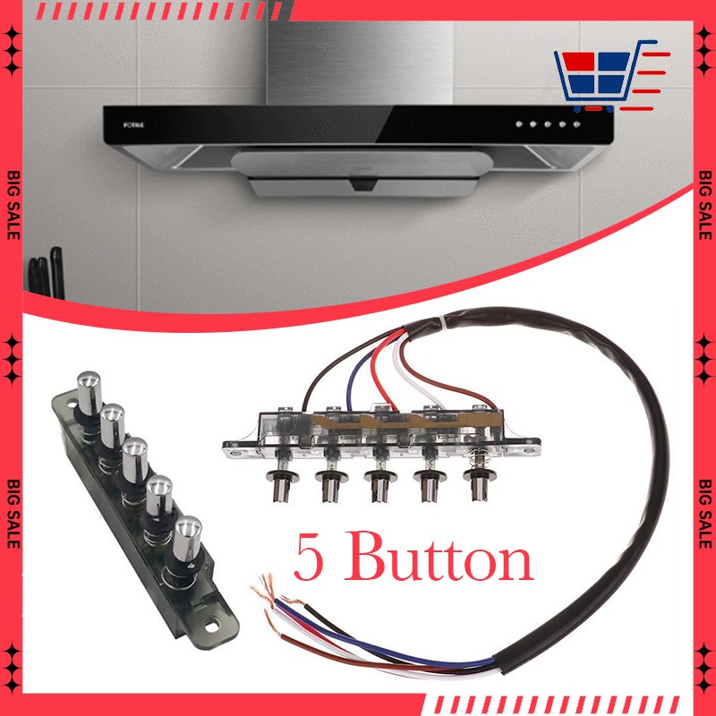 Range Hood Button Switch 5-Key Range Hood Controller Old-Style Range ...