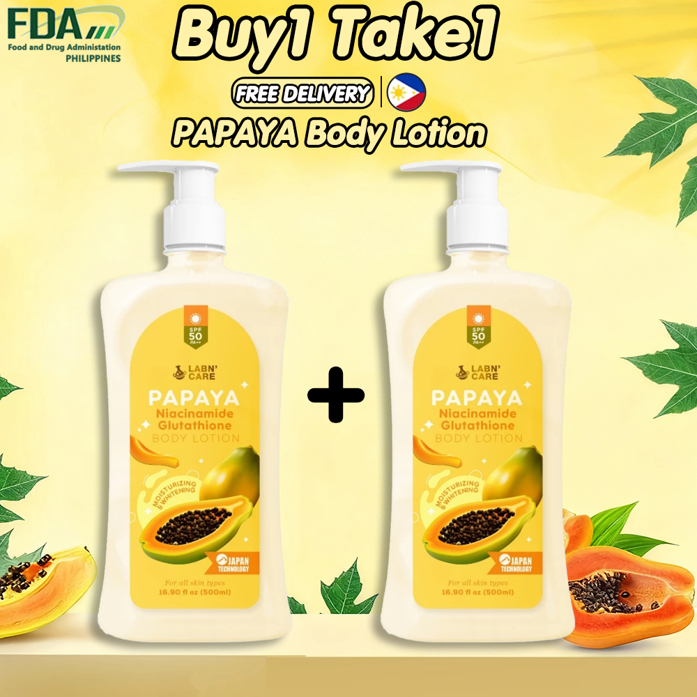 Buy 1 Take 1 Papaya Body Lotion 500ml for Skin Whitening & Brightening ...