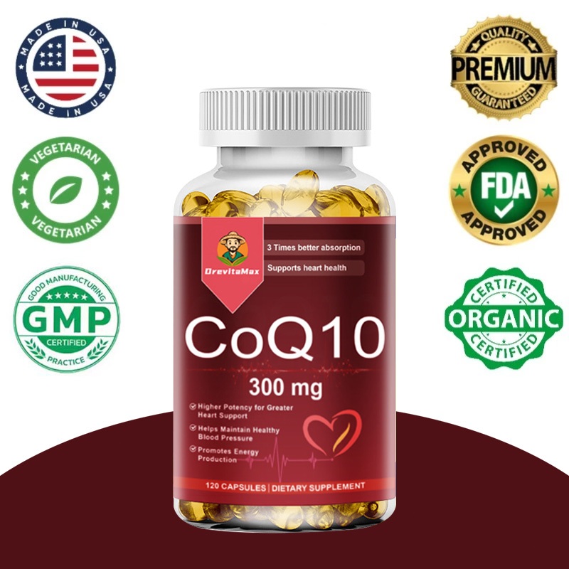 FDA 300mg 120 PCS High Quality CoQ10 Capsules Support Heart Health ...