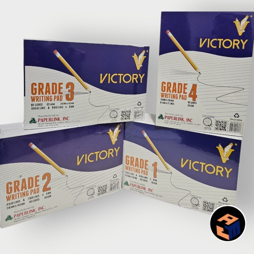 Victory Writing Pad for Grade 1-4 (10 Pads) | Shopee Philippines
