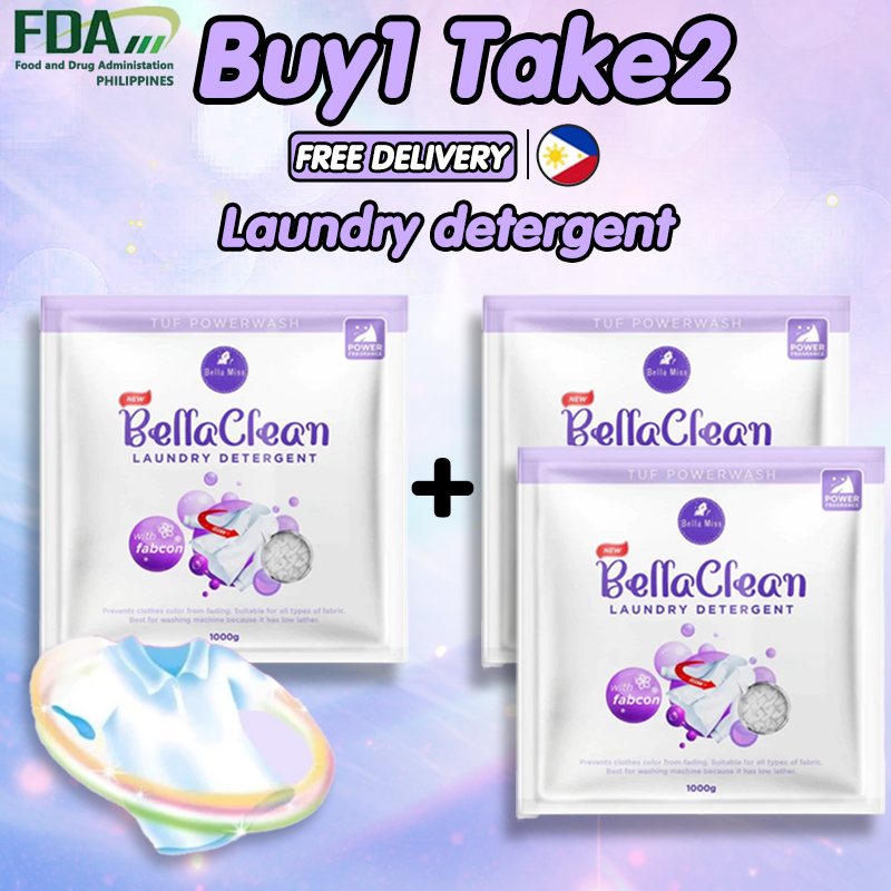 BUY1 TAKE 2 BELLA CLEAN LAUNDRY DETERGENT WITH FABCON 1KG POWERFUL ...