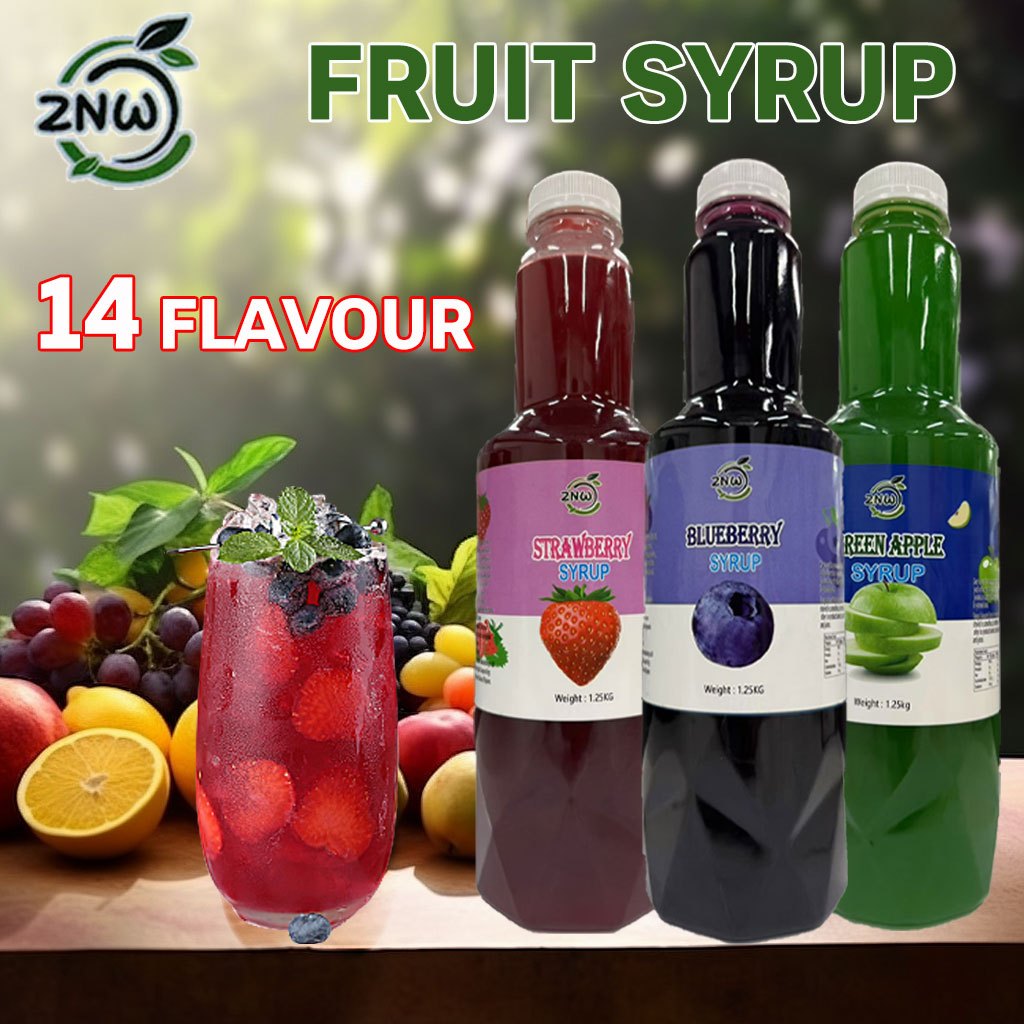 [Lager Size]ZNW/ShureWin Syrup Fruit Syrup 1.25kg Perfect for Fruit Tea ...