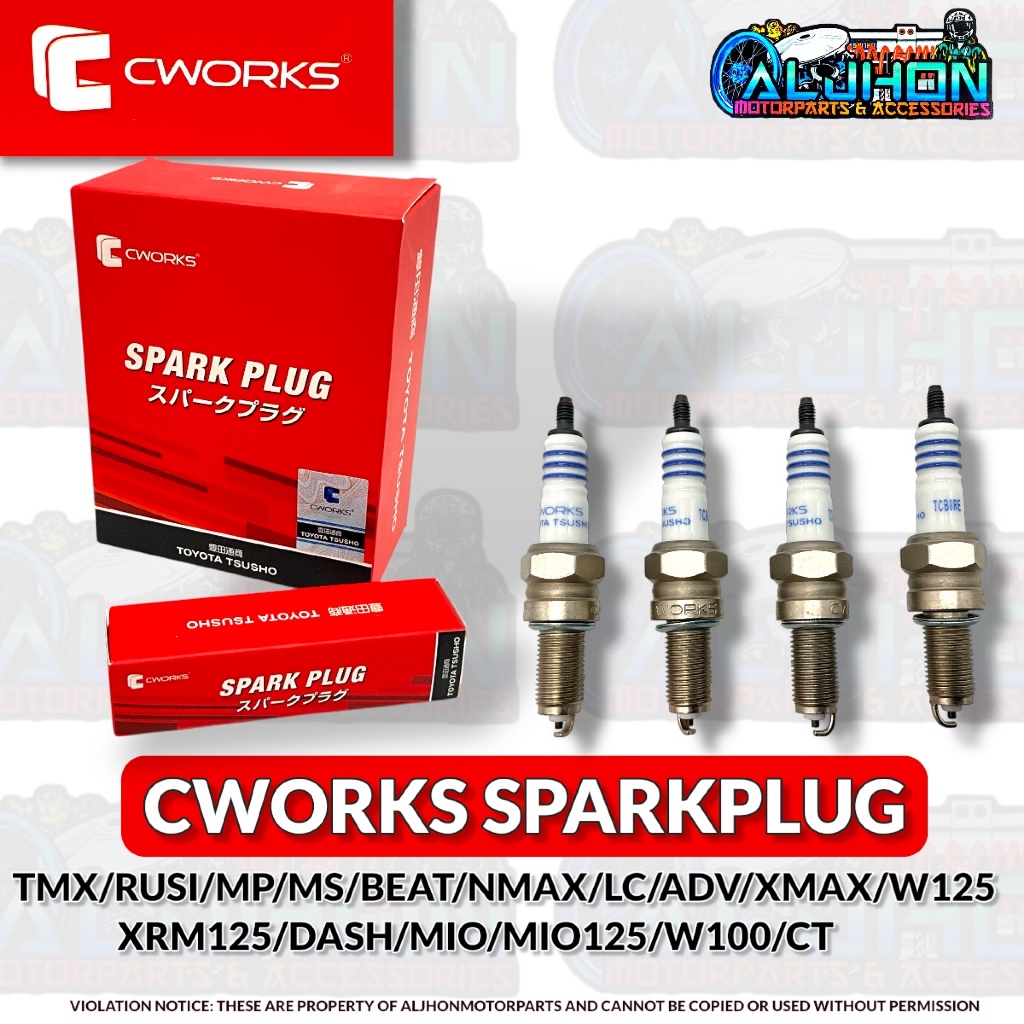 CWORKS SPARK PLUG FOR TMX/RUSI/MP/MS/BEAT/NMAX/LC/ADV/XMAX/W125/XRM ...