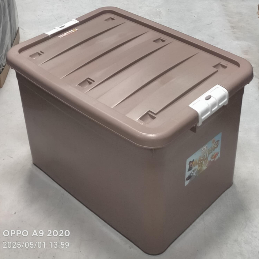 STORAGE BOX 160L J&T MASTER PLASTIC ORGANIZER STOCK #1913 (Mocha ...