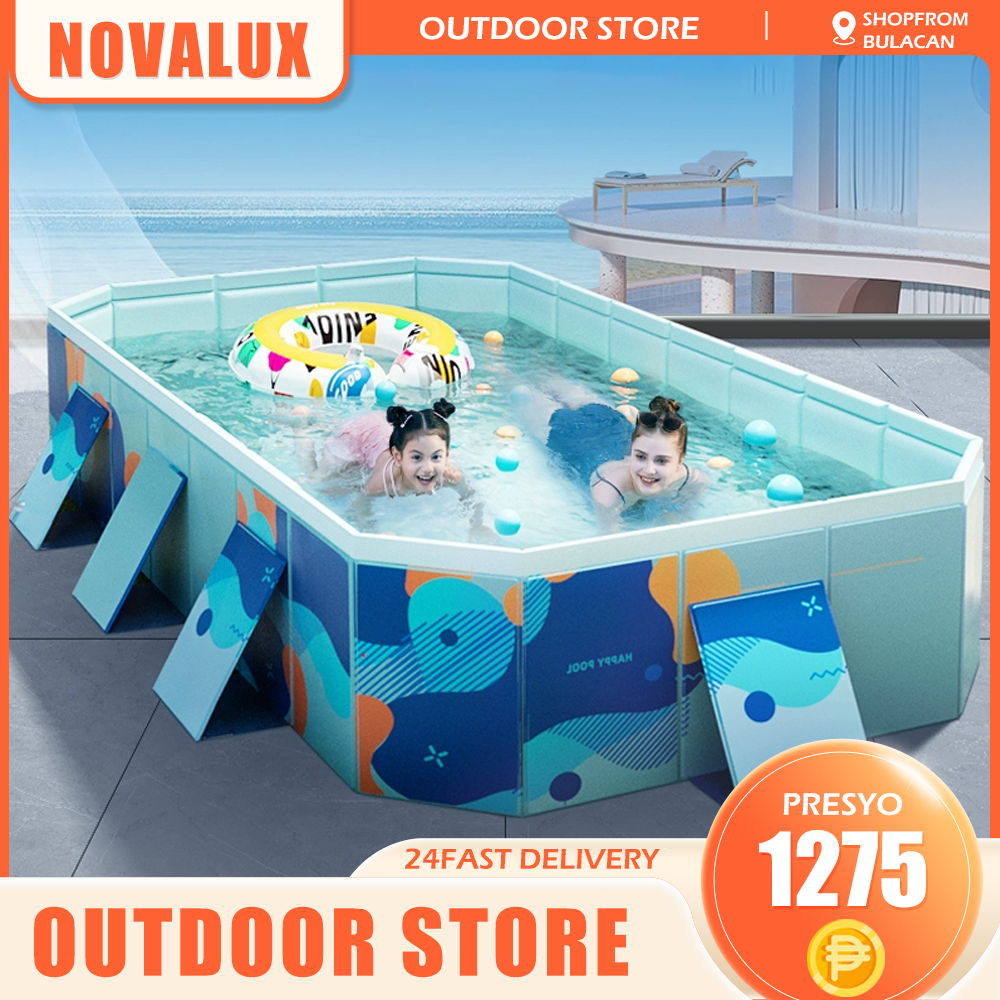 Foldable No-Inflate Swimming Pool – Portable Family PVC Pool for Kids ...