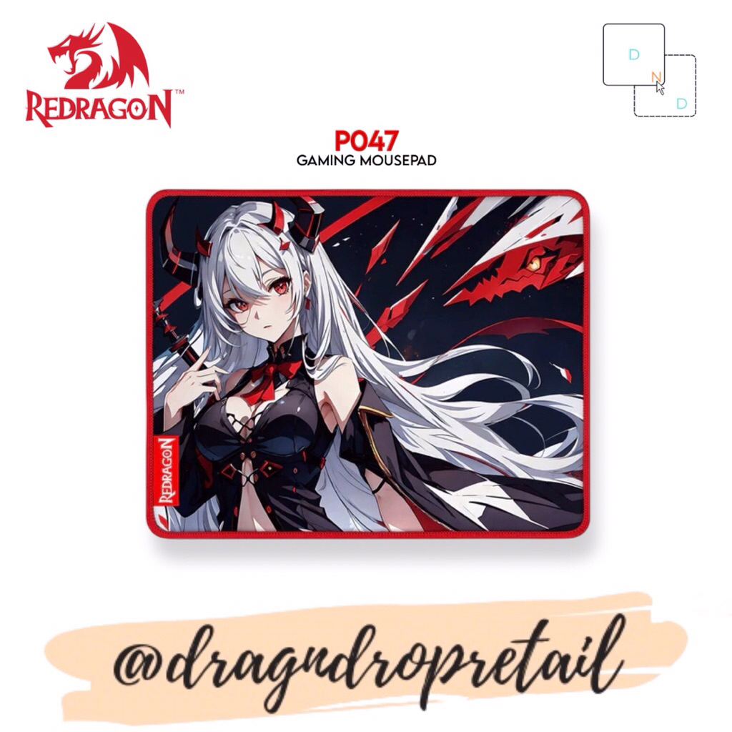 Redragon EISA P047 Waifu Gaming Mousepad Desk Mat Mouse Pad, Small ...