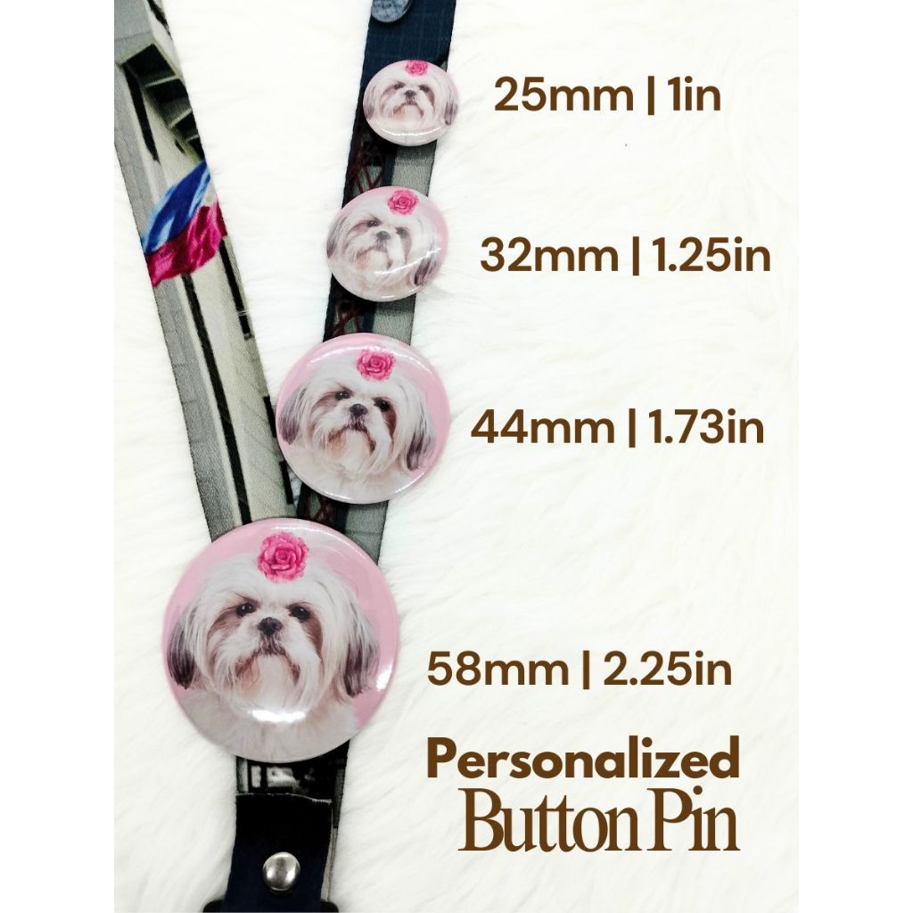 Personalized Button Pin 25mm 32mm 44mm 58mm | Shopee Philippines
