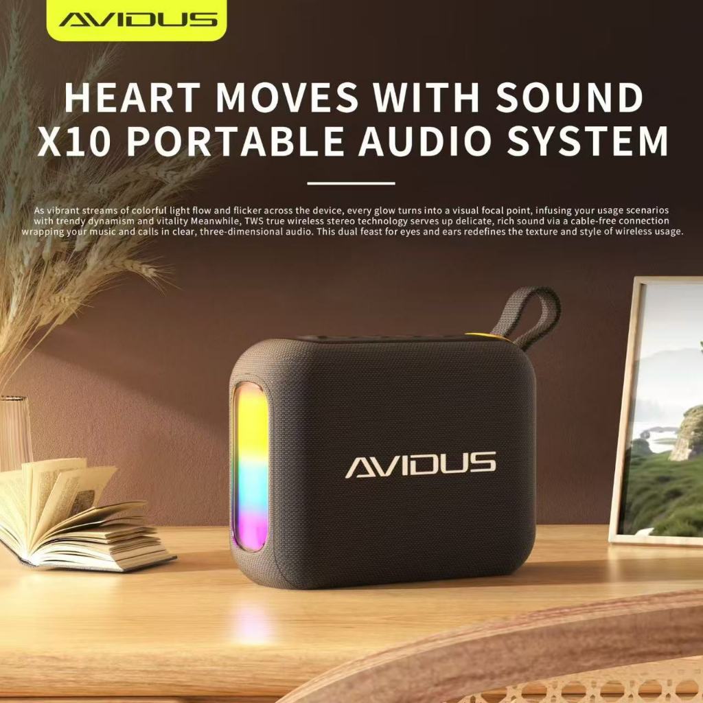 AVIDUS X10 Portable Bluetooth Speaker 10W HiFi Stereo Super Bass ...