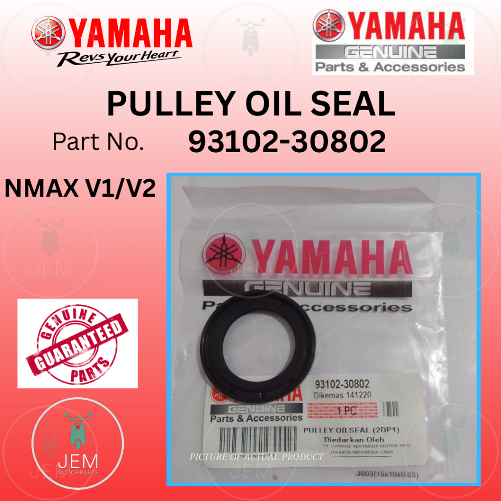 [JM] Yamaha NMAX V1/V2 Genuine PULLEY OIL SEAL (2DP1) 93102-30802 from ...