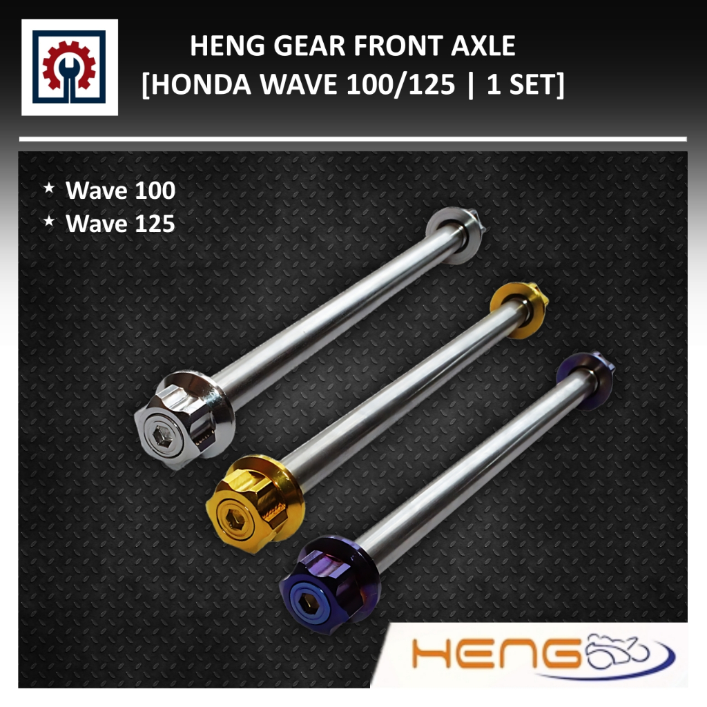 HENG GEAR FRONT AXLE for HONDA WAVE 100/125 CARB | 1 SET | Shopee ...