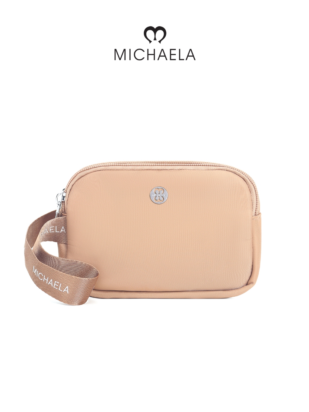 MICHAELA Minimalist Pouch Wallet with Lettering Wristlet Dirt-Resist ...