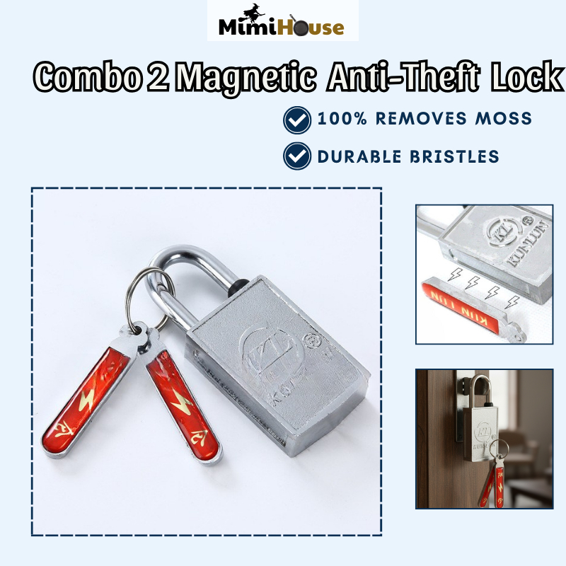 Combo 2PCS Magnetic Padlock Anti-theft Premium Material Anti-rust ...