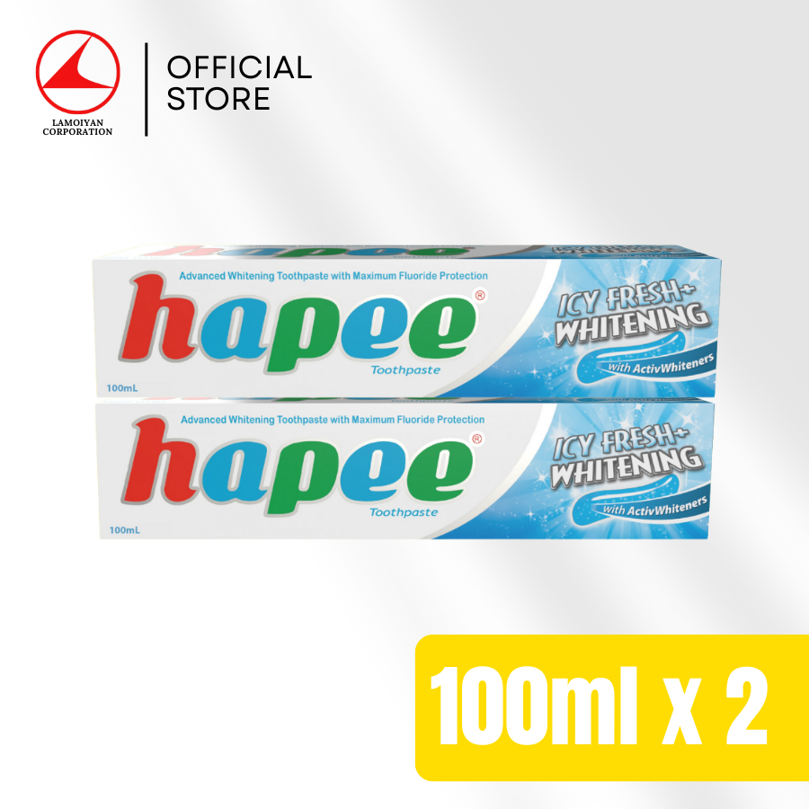 [Bundle of 2] Hapee Icy Fresh Whitening with ActivWhiteners Toothpaste ...