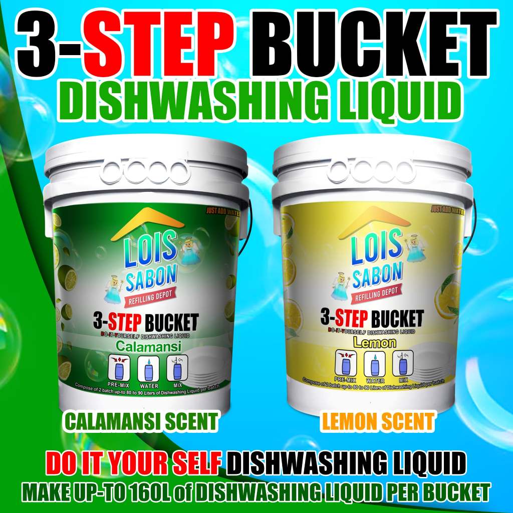 BIG 3-Step Bucket DIY Dishwashing Liquid (Up to 160 Liters of ...