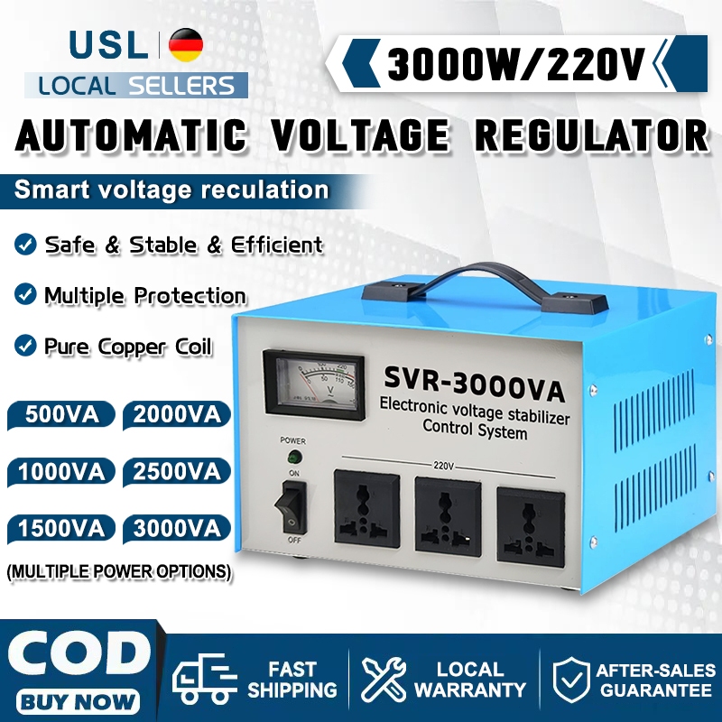 AVR Automatic Voltage Regulator 3000W/220V SVR-3000VA Servo Type AVR ...