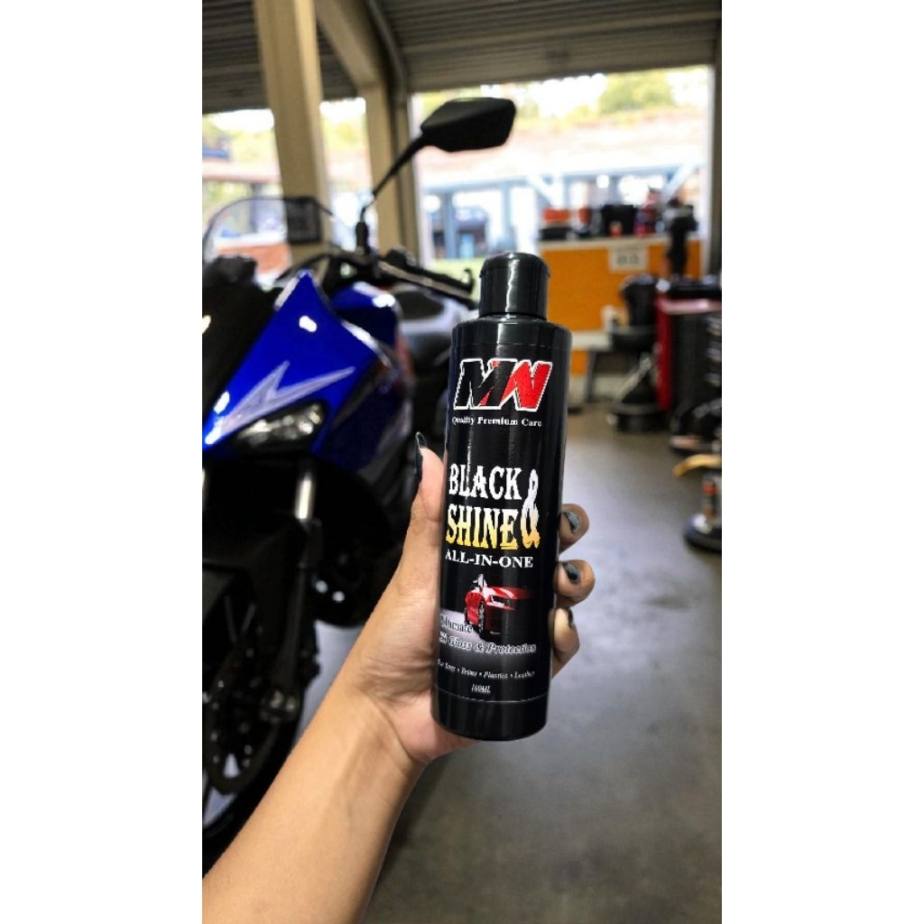 MW Black&Shine All In One Liquid Wax for Motorcycle and Cars | Shopee ...