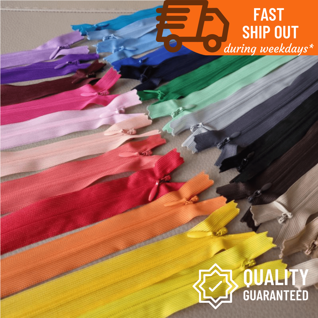 MEGA Invisible/Magic Zipper 16 Inches sold per piece | Shopee Philippines