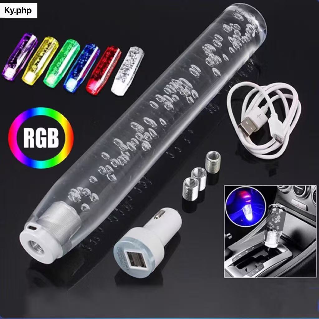Universal LED Crystal Car Gear Lever Shift Knob For Truck Colorful ...