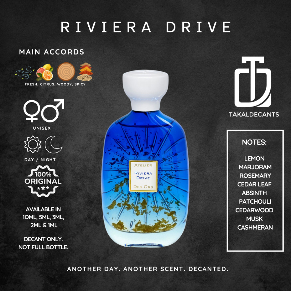 Atelier Des Ors Riviera Drive - Perfume Decants (1ml/2ml/3ml/5ml/10ml ...