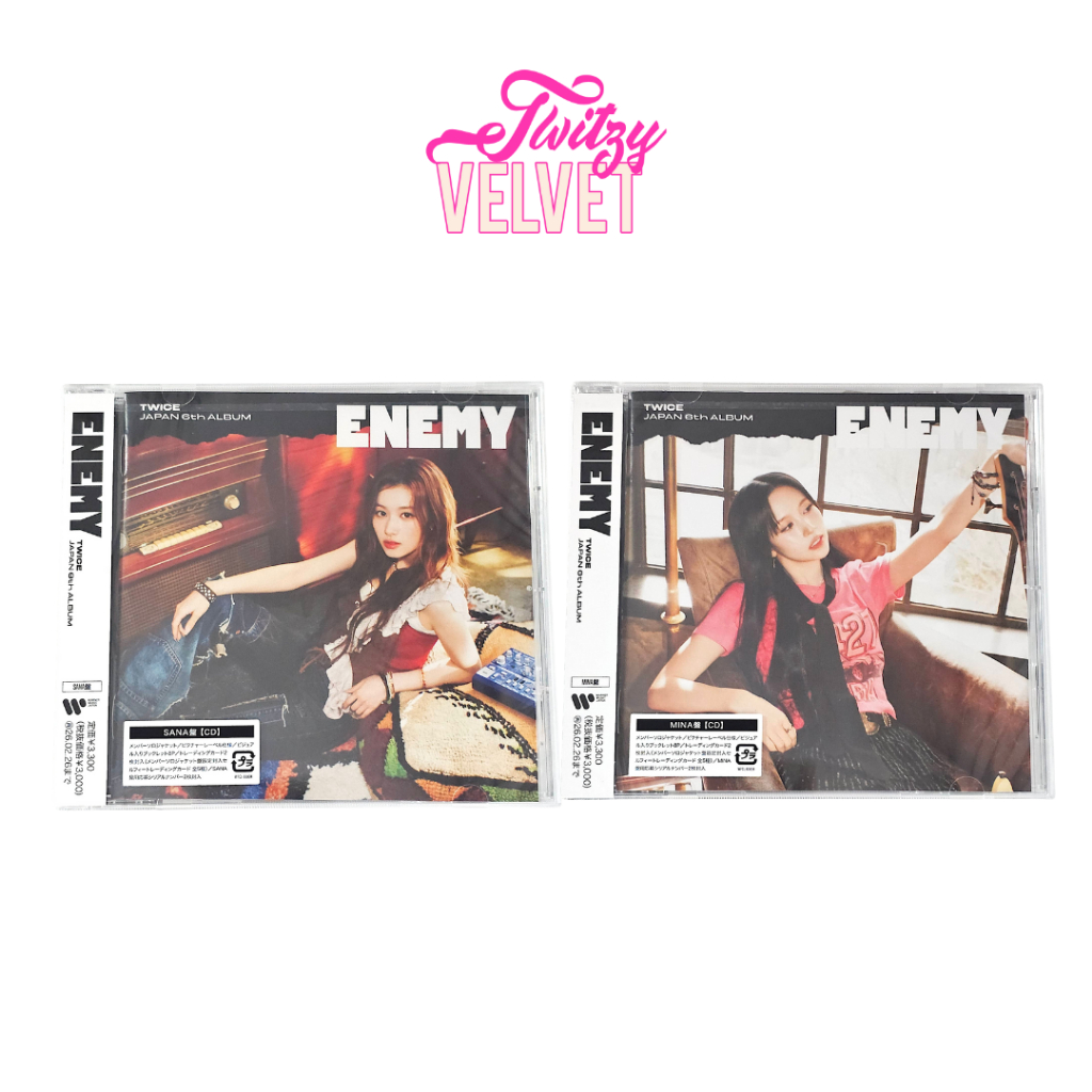 TWITZY VELVET Official Twice Japan Enemy Sana and Mina Version Album with Complete Inclusions ...