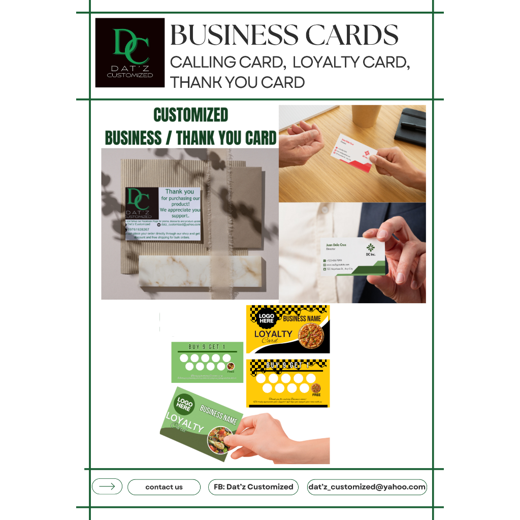 BUSINESS/CALLING CARD 100pcs per pack | Shopee Philippines