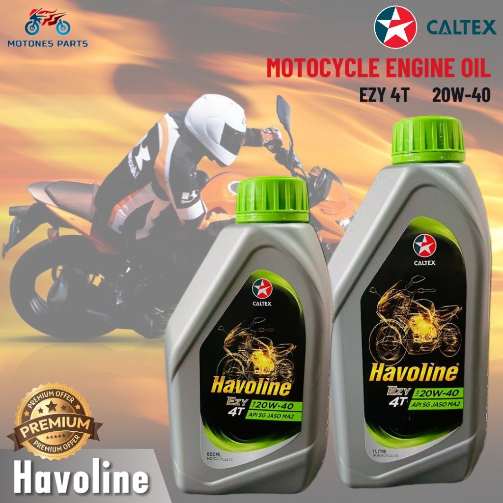 CALTEX HAVOLINE EZY GREEN 20W40 800ML 1L 20W40 SF BLACK Engine Oil API ...