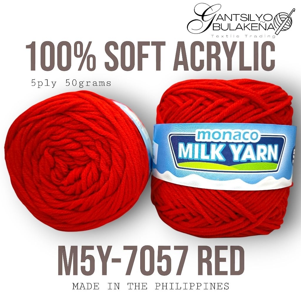 MONACO MILK YARN 100% Acrylic 5ply 50grams | Shopee Philippines