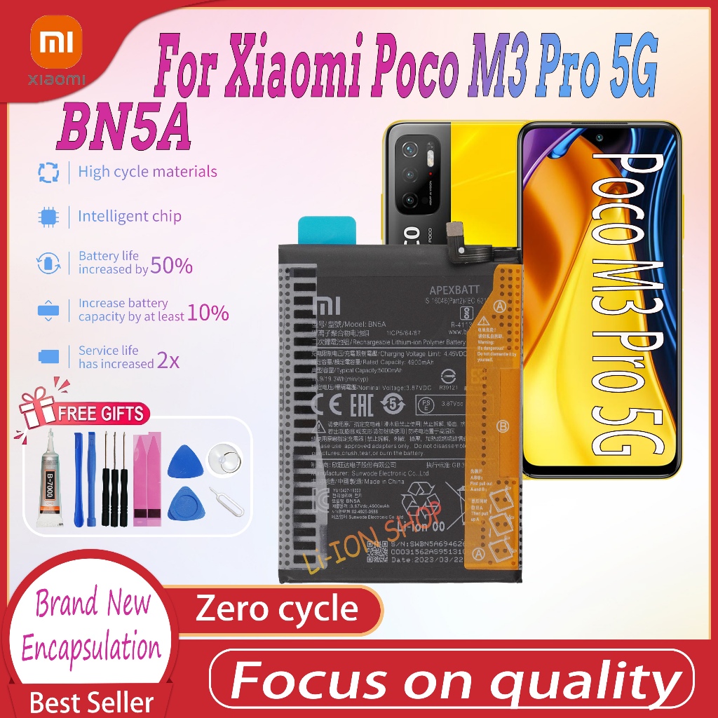 APEXBATT Xiaomi POCO M3 Pro 5G Battery BN5A+Batteries Tool | Shopee ...
