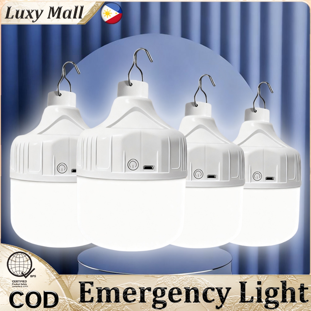 Luxy 250W Emergency Lights Rechargeable LED Bulb With A Hook And 5 Mode ...
