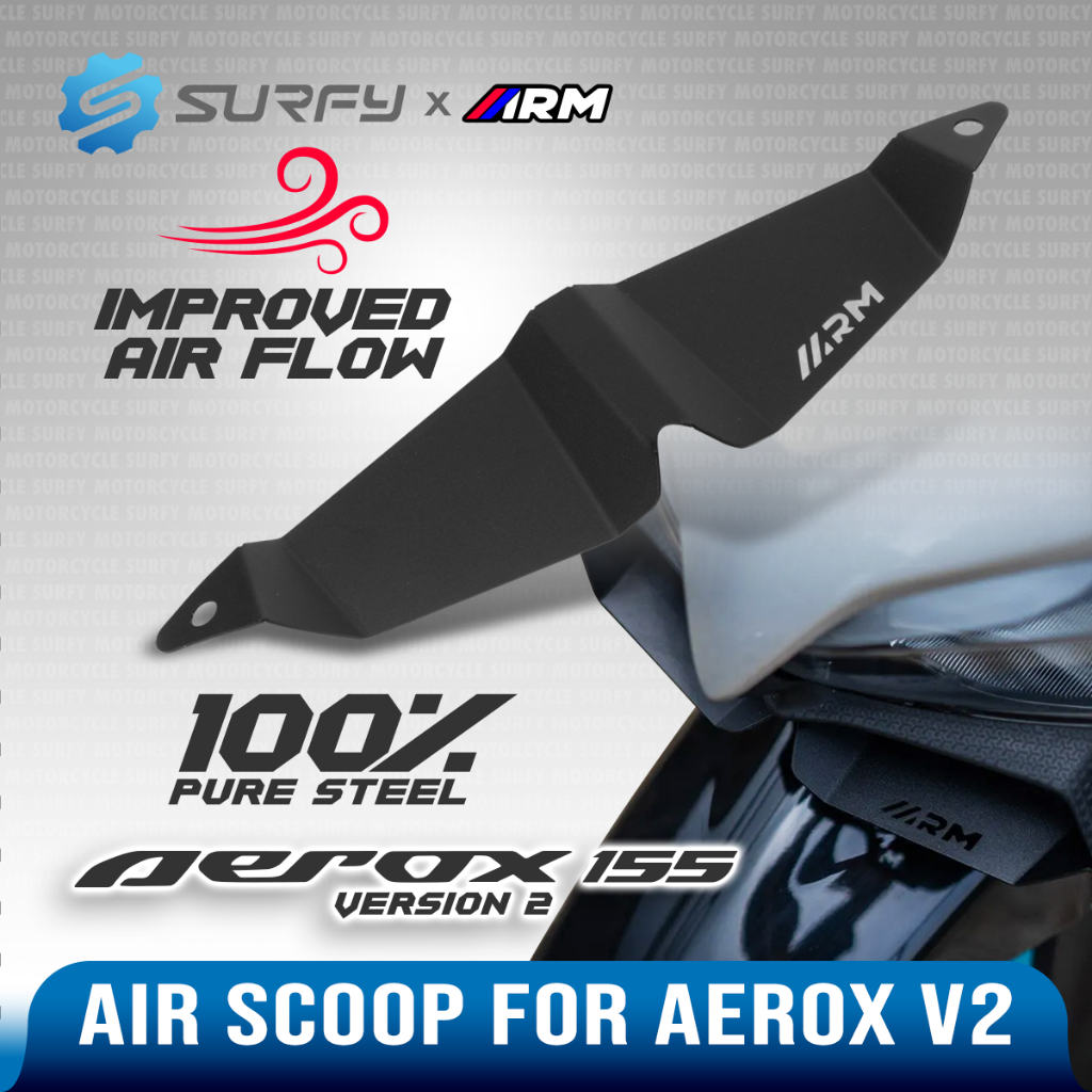 ARM Aerox v2 Air Scoop CNC 100% Pure Steel Air Flow Winglet Arumi From ...
