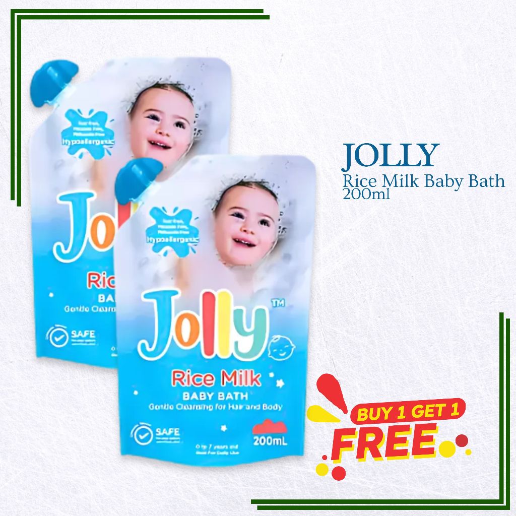 BUY 1 TAKE 1 Jolly Rice Milk Baby Bath 200ml – Gentle Cleanser for Baby ...