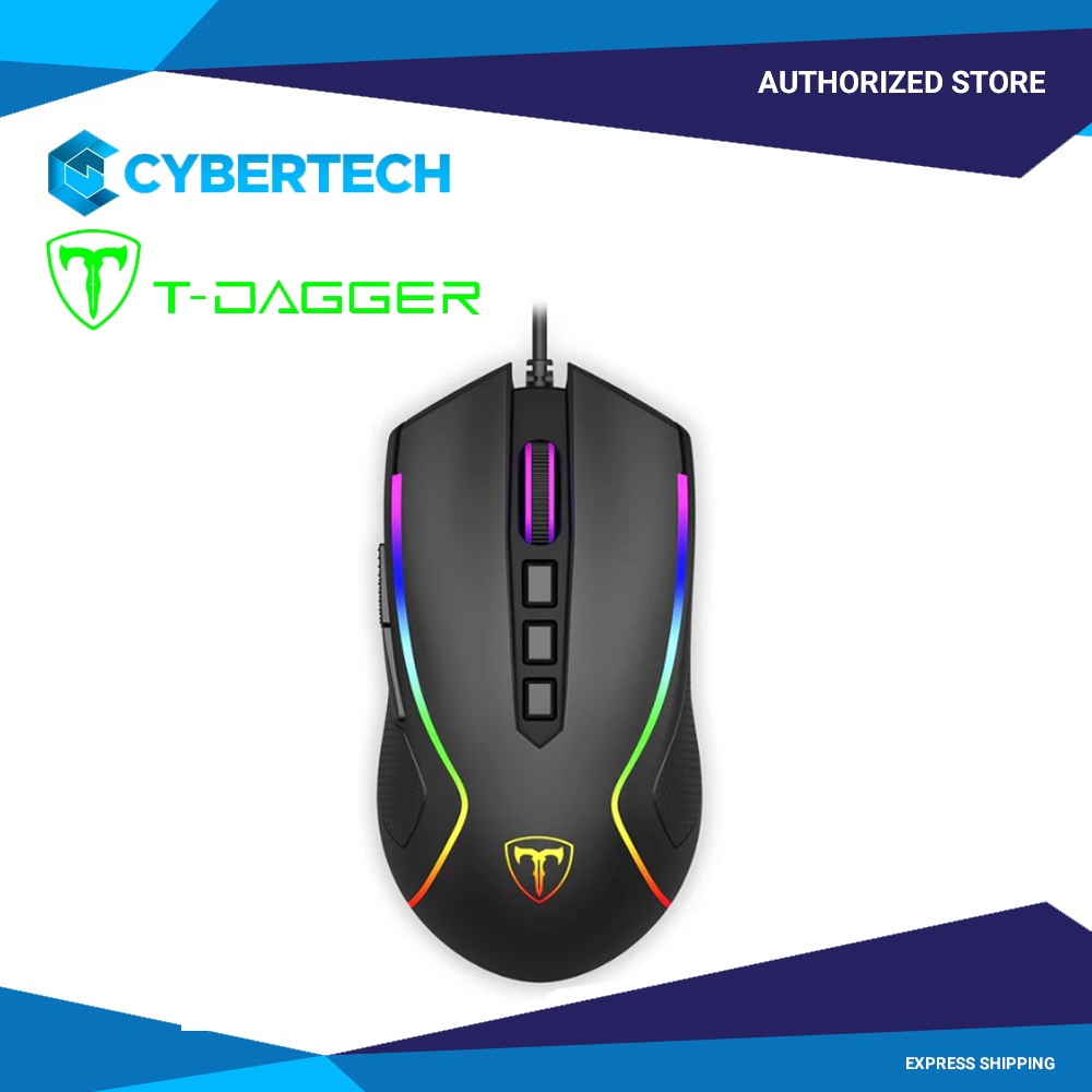 T-Dagger DarkAngel Lite RGB Wired Gaming Mouse (T-TGM209-LIT) | Shopee ...