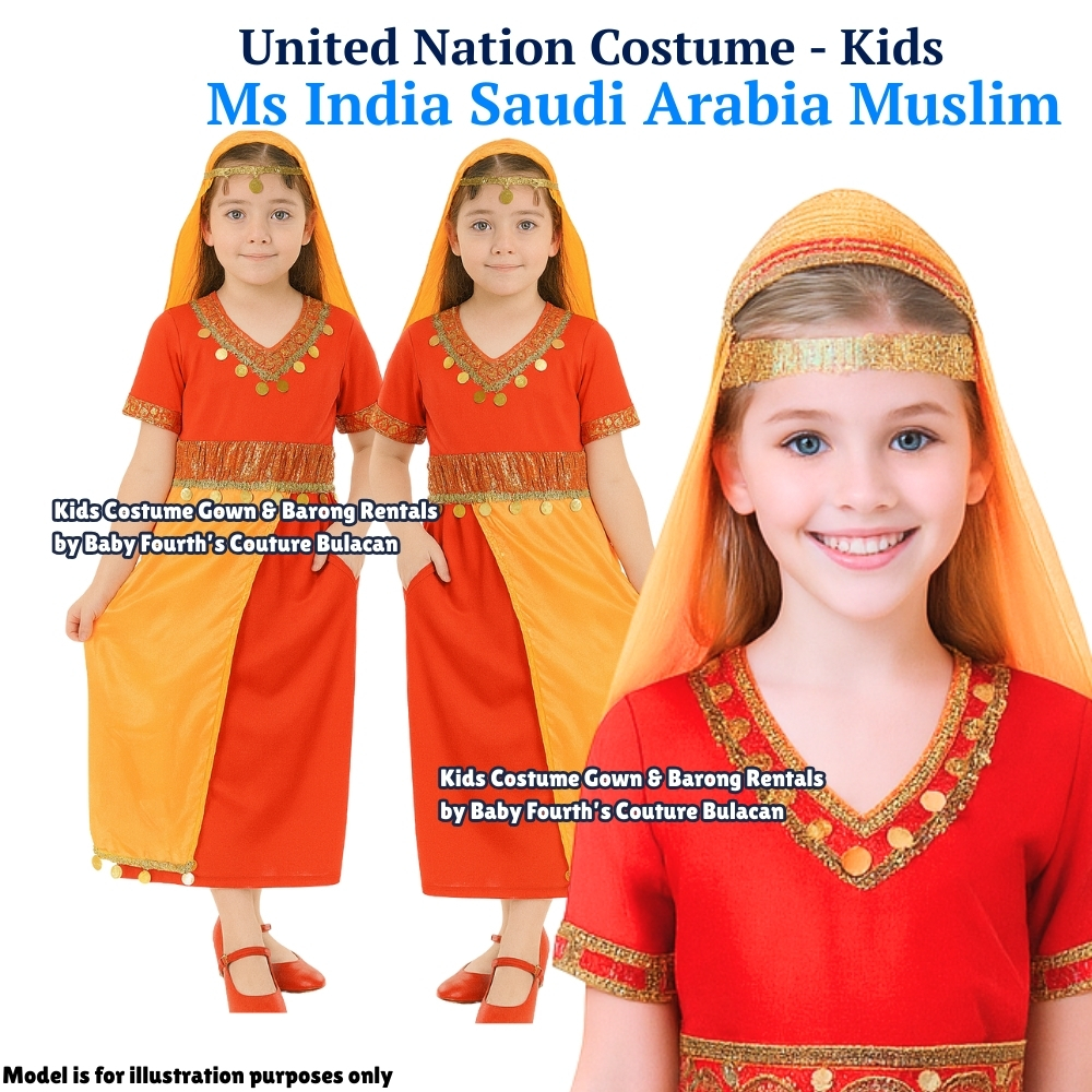 United Nation India Indian Girl Costume Dress for Kids National Attire ...