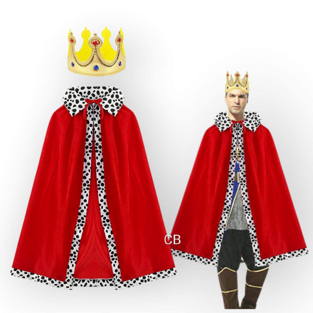 Cape with Crown Cloak Prince For Adult Costume | Shopee Philippines