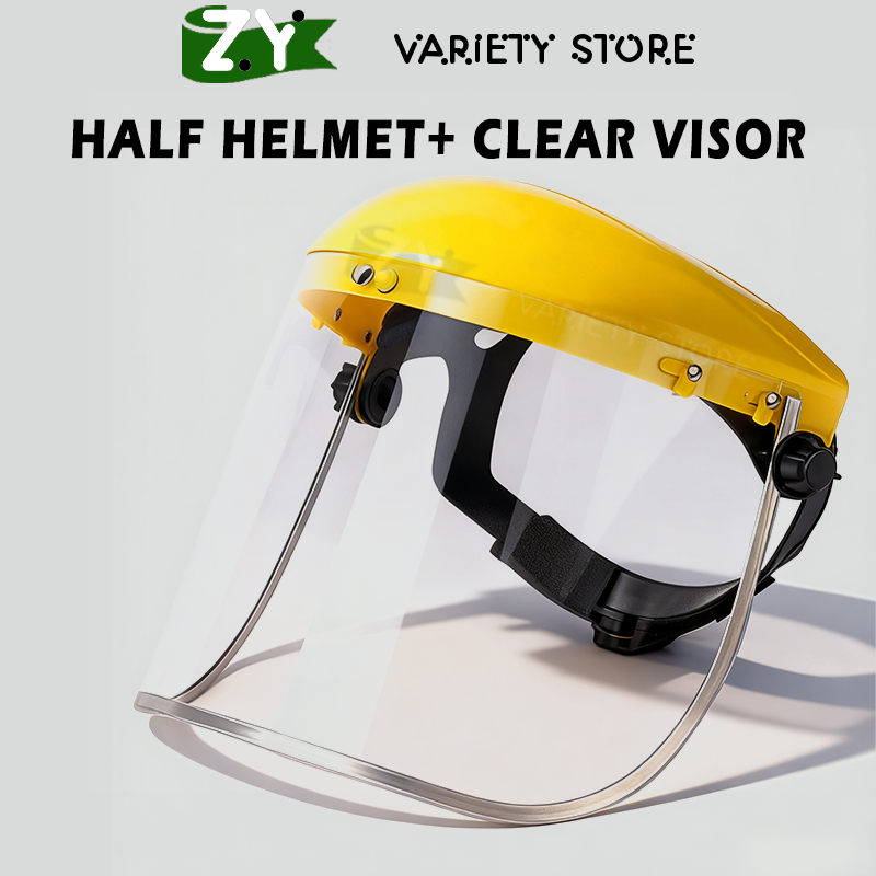 Safety Hard Face Shield Protective Face with Adjustable Head Strap ...